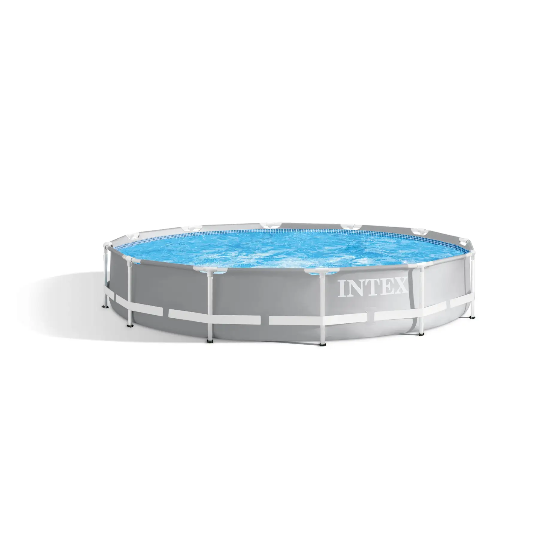 Intex 12 Foot x 30 Inches Durable Prism Steel Frame Above Ground Pool ...