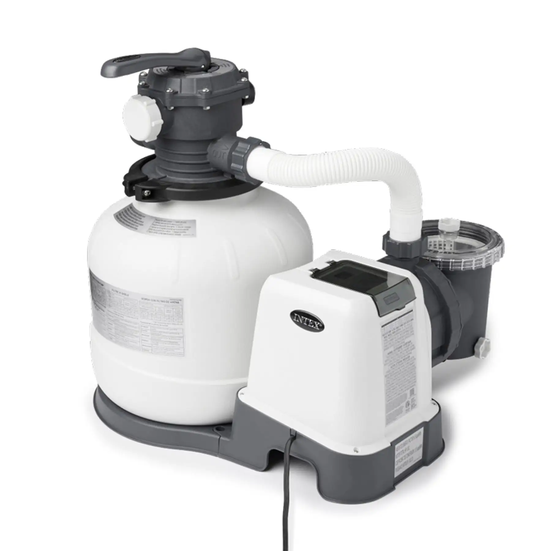 Intex 2800 GPH Above Ground Pool Sand Filter Pump with Automatic Timer ...