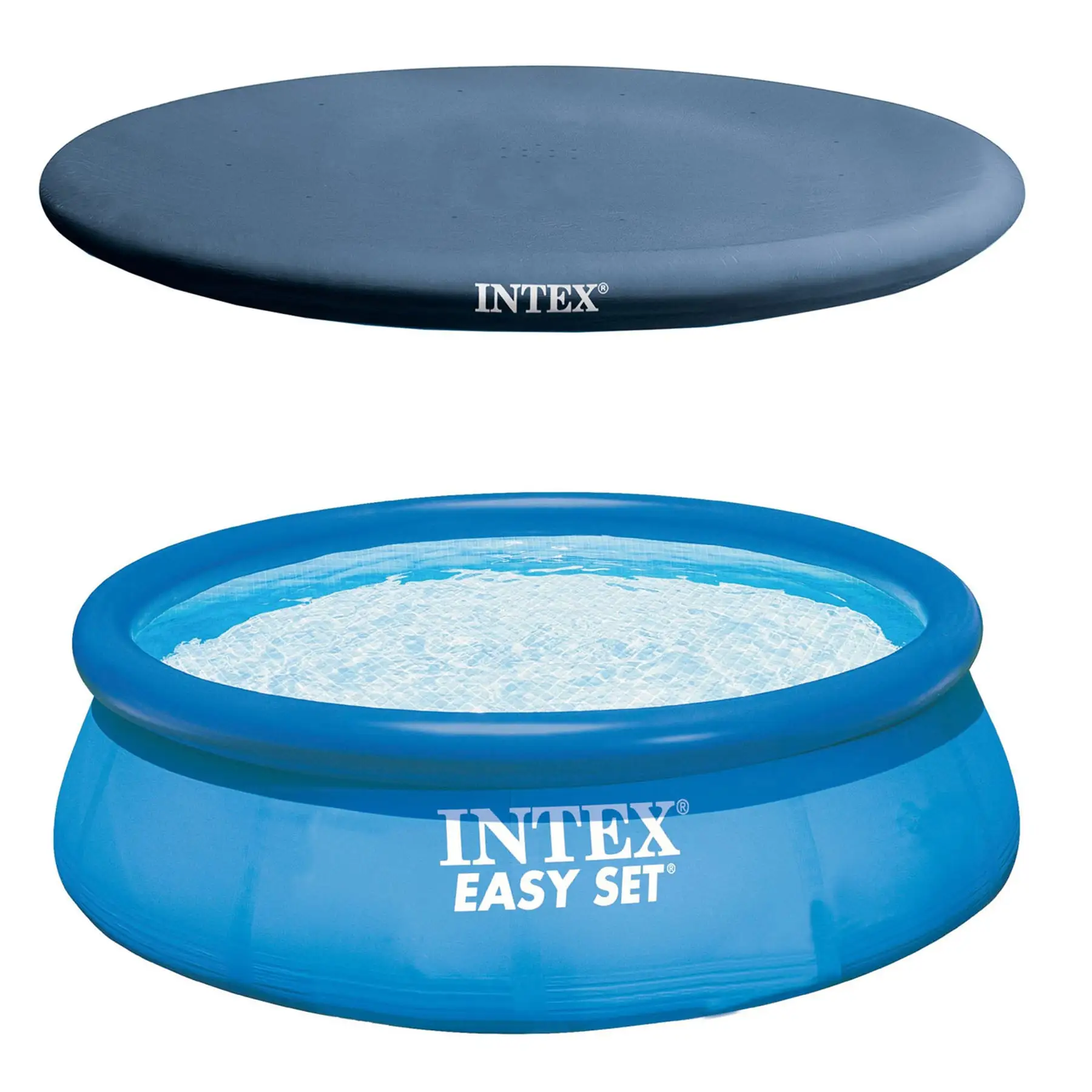 Intex Easy Set Inflatable Pool, Filter & Pump and Easy Set Pool Cover ... Intex Easy Set Inflatable Pool, Filter & Pump and Easy Set Pool Cover ...