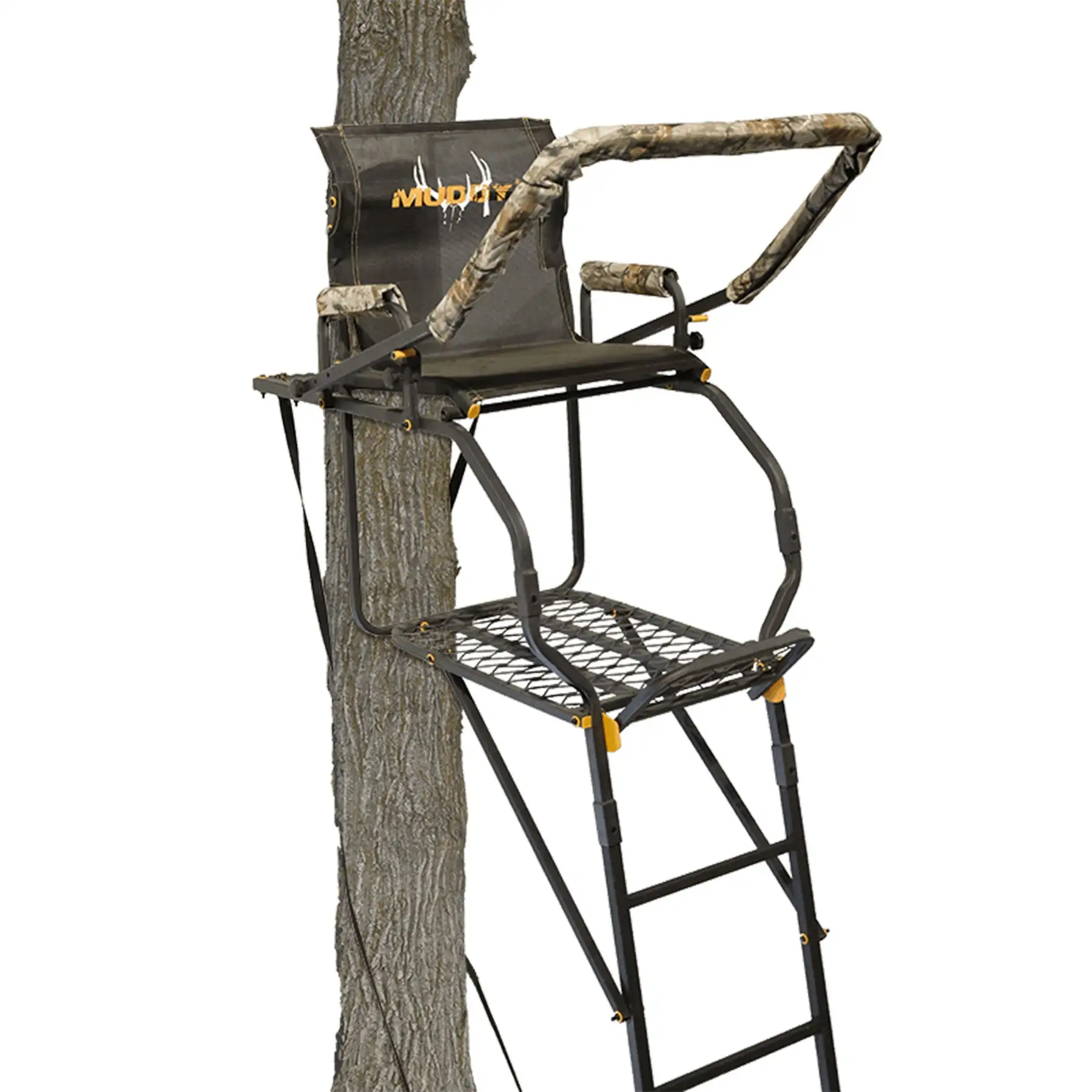 Muddy Huntsman Deluxe 17 Foot Hunting Ladderstand, 1 Person Climbing ...