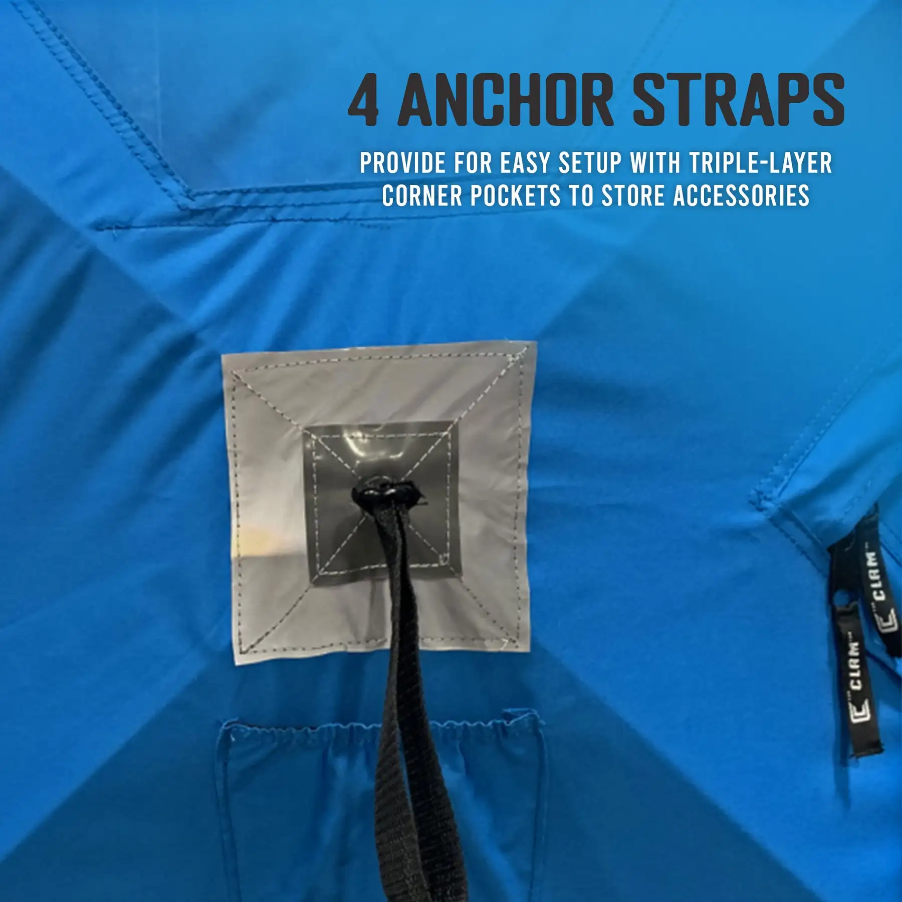 CLAM 14474 C-360 Portable 6 Foot Pop Up Ice Fishing Angler Hub Shelter ...