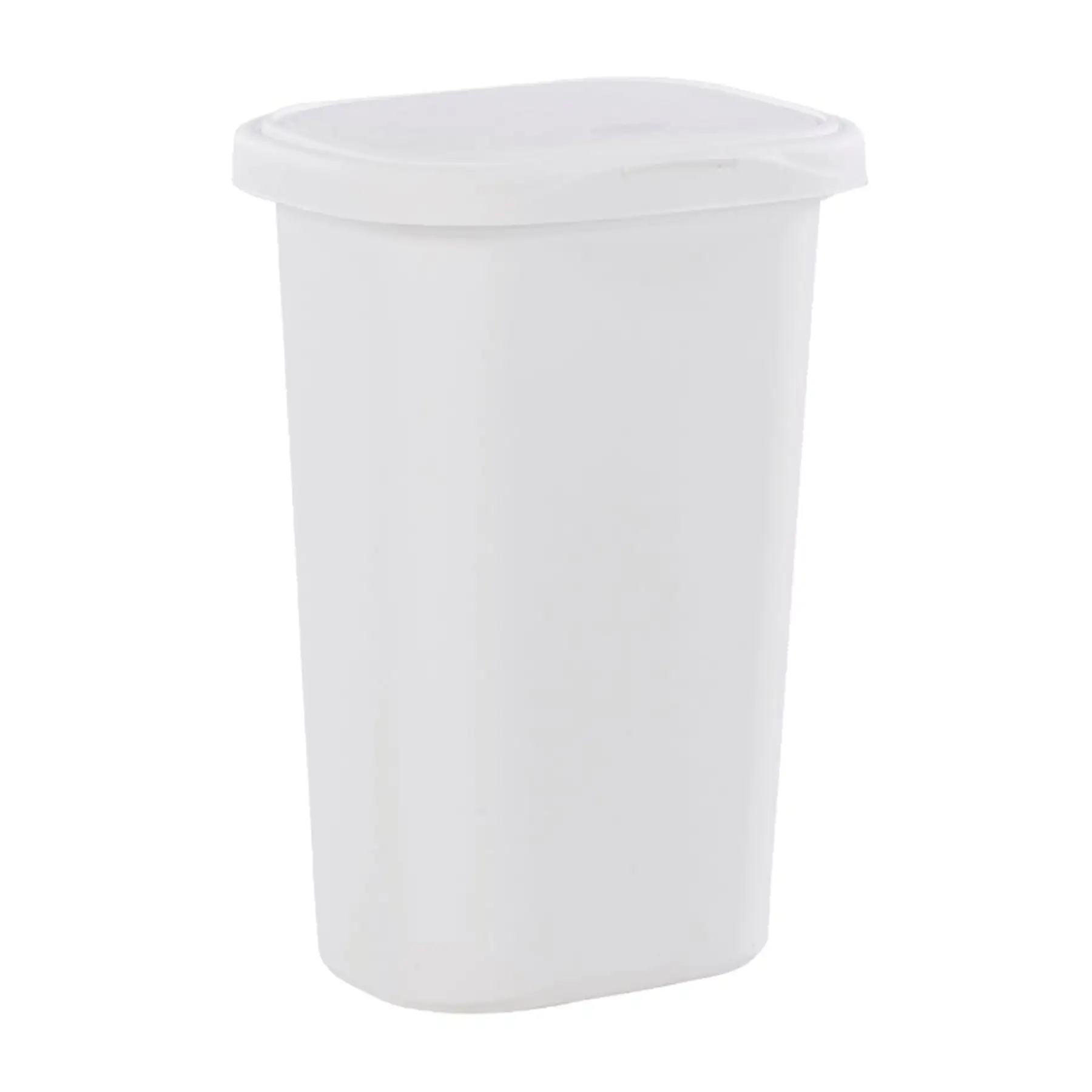 Rubbermaid 13.25 Gallon Rectangular Spring-Top Lid Trash Can, White ...