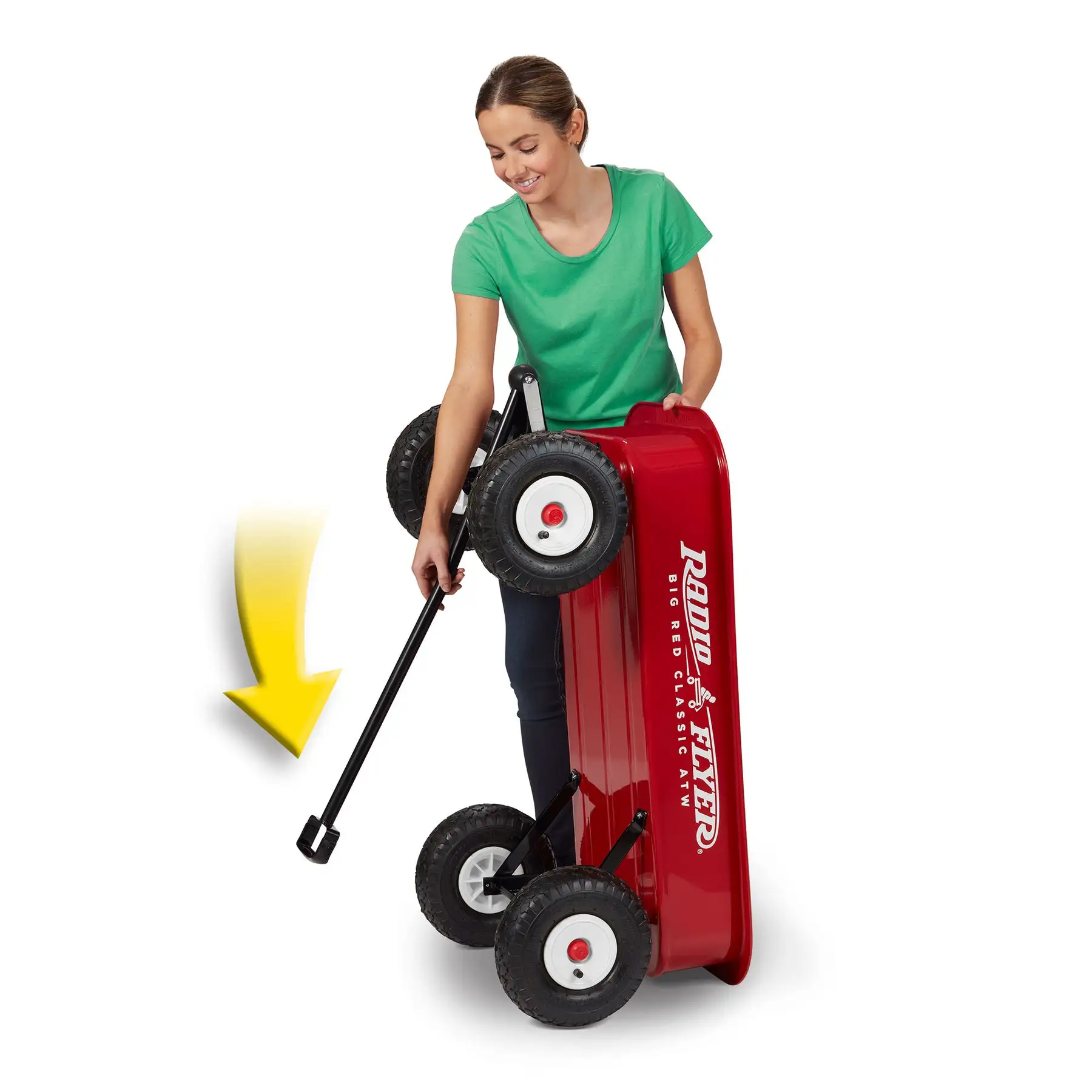 Radio Flyer 1800 Big Red Classic Extra Long Handle All Terrain Wheels ...