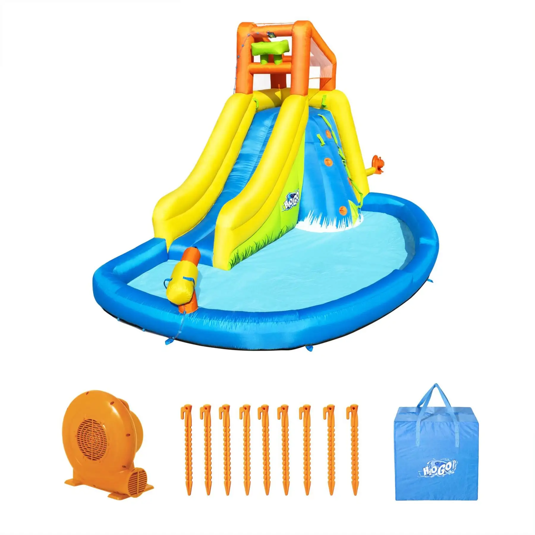H2OGO! Kids Inflatable Outdoor Water Splash Play Park with Slide (For ...
