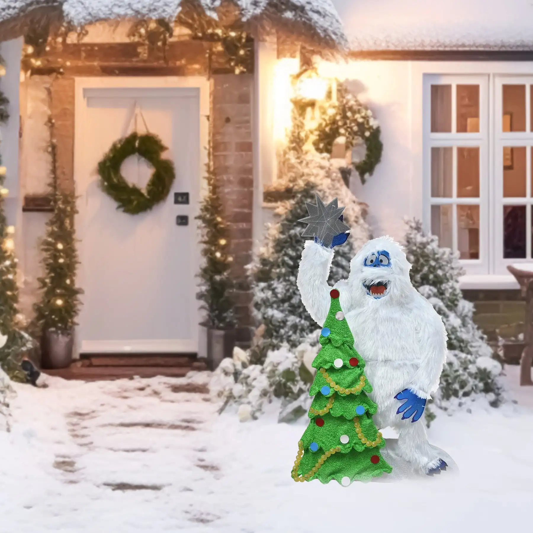 ProductWorks Rudolph 32" Bumble & Holiday Tree Pre Lit Decoration(Open ...