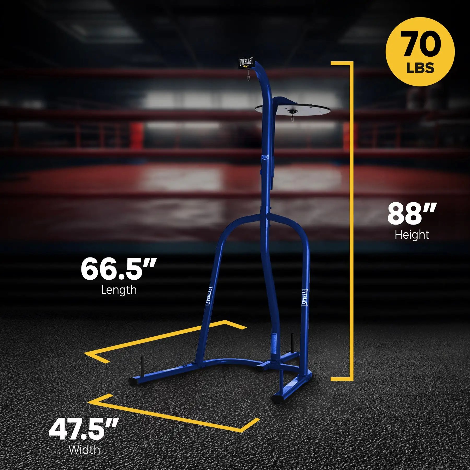 Everlast Dual Powder Coated Steel 100 Lb Punching and Speed Bag Stand ...