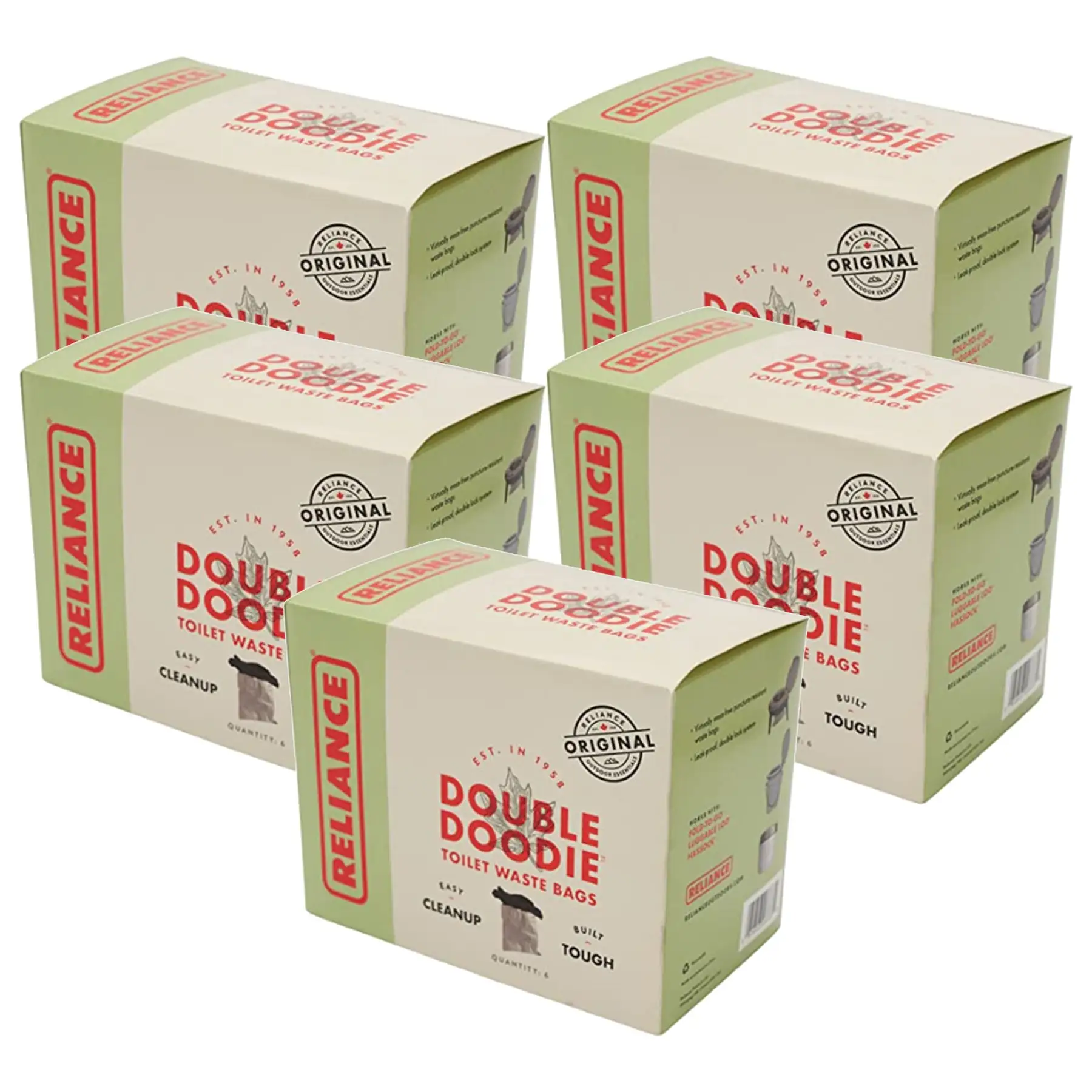 Reliance Double Doodie 2 Liter Portable Camping Toilet Waste Liners (30 ...