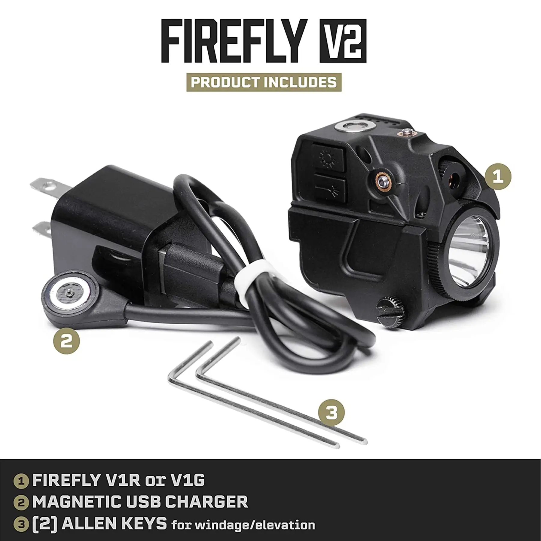 Tacticon Firefly V2 Flashlight Precision Laser Sight for Hunting, Green ...
