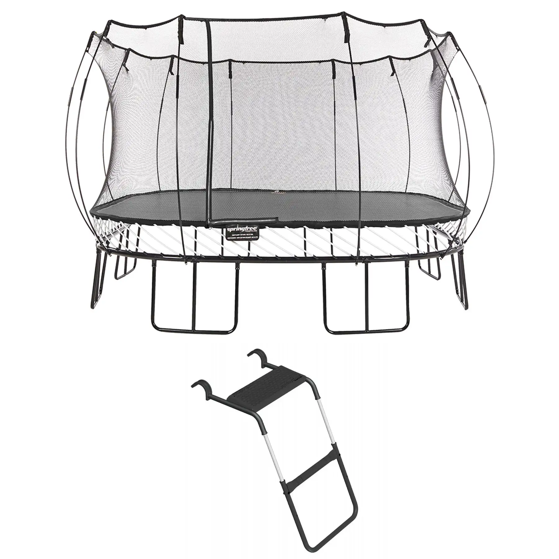 Springfree Trampoline Kids Square 13 Ft Trampoline & FlexrStep V2 ...