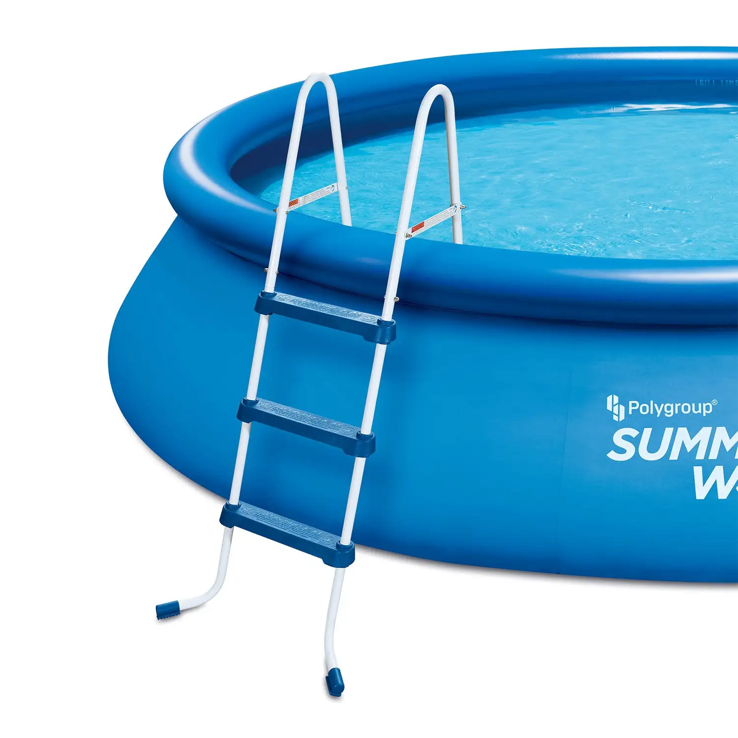 Summer Waves 42 Inch SureStep 3 Step Outdoor Above Ground Pool Ladder ...