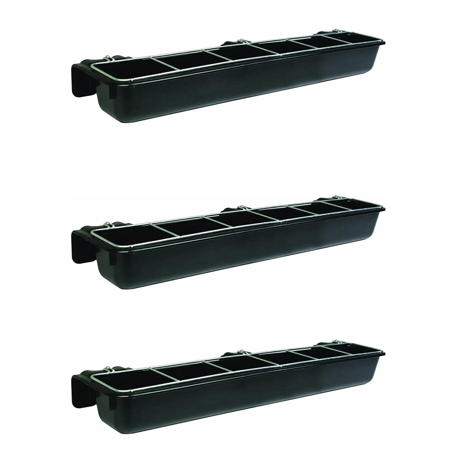 Little Giant Hook Over Goat Trough Heavy Duty Steel 9 Quart Feeder (3 ...