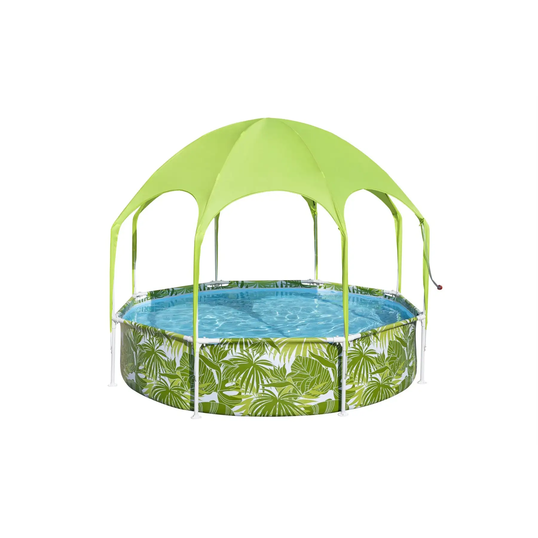 H2OGO! Splash-in-Shade Round Pool w/Canopy Sunshade, Green (For Parts ...