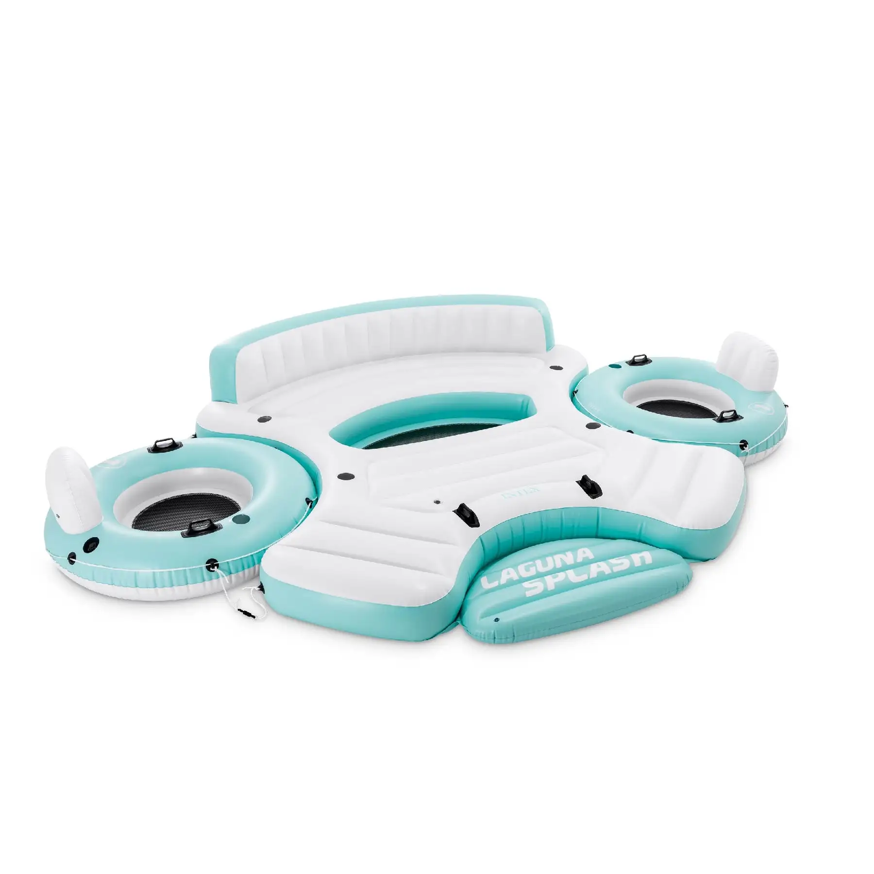 Intex Laguna Splash Island Floating Water Raft w/ Detachable Lounge ...