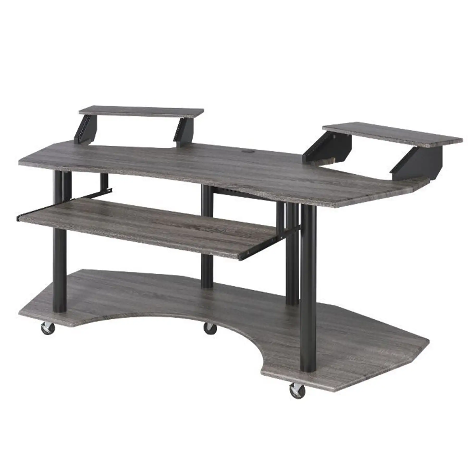 ACME 71" Eleazar Music Recording Studio Office Desk, Black Oak Finish ...