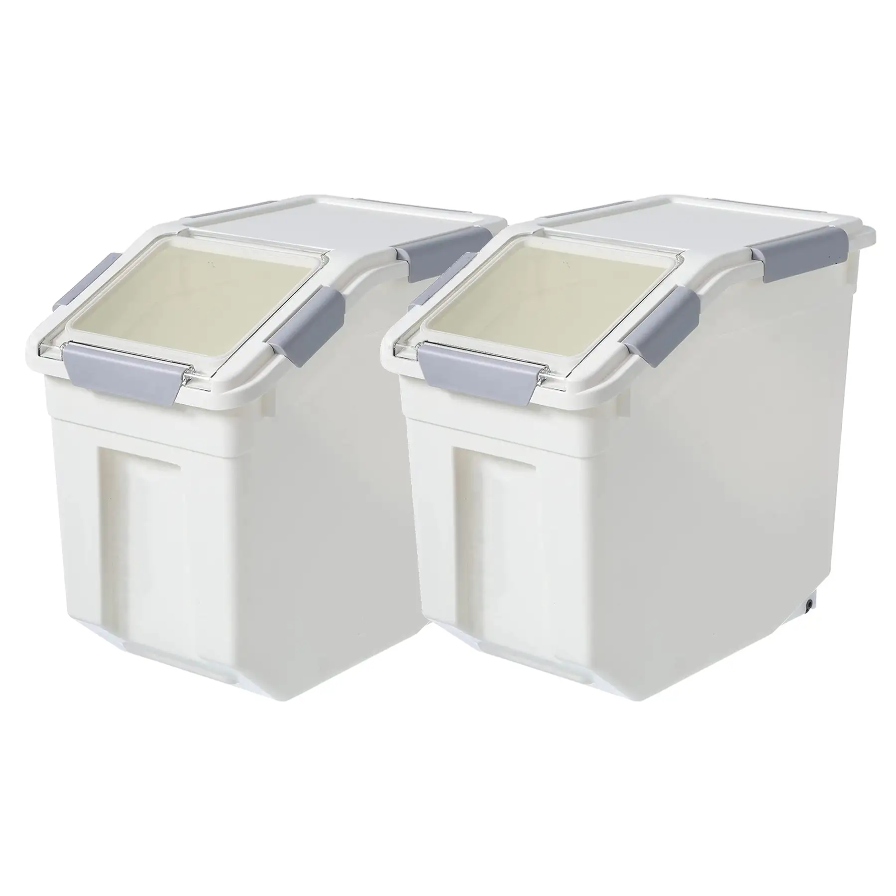 HANAMYA 8L Storage Container with Wheels & Measuring Cup, White(Set of ...