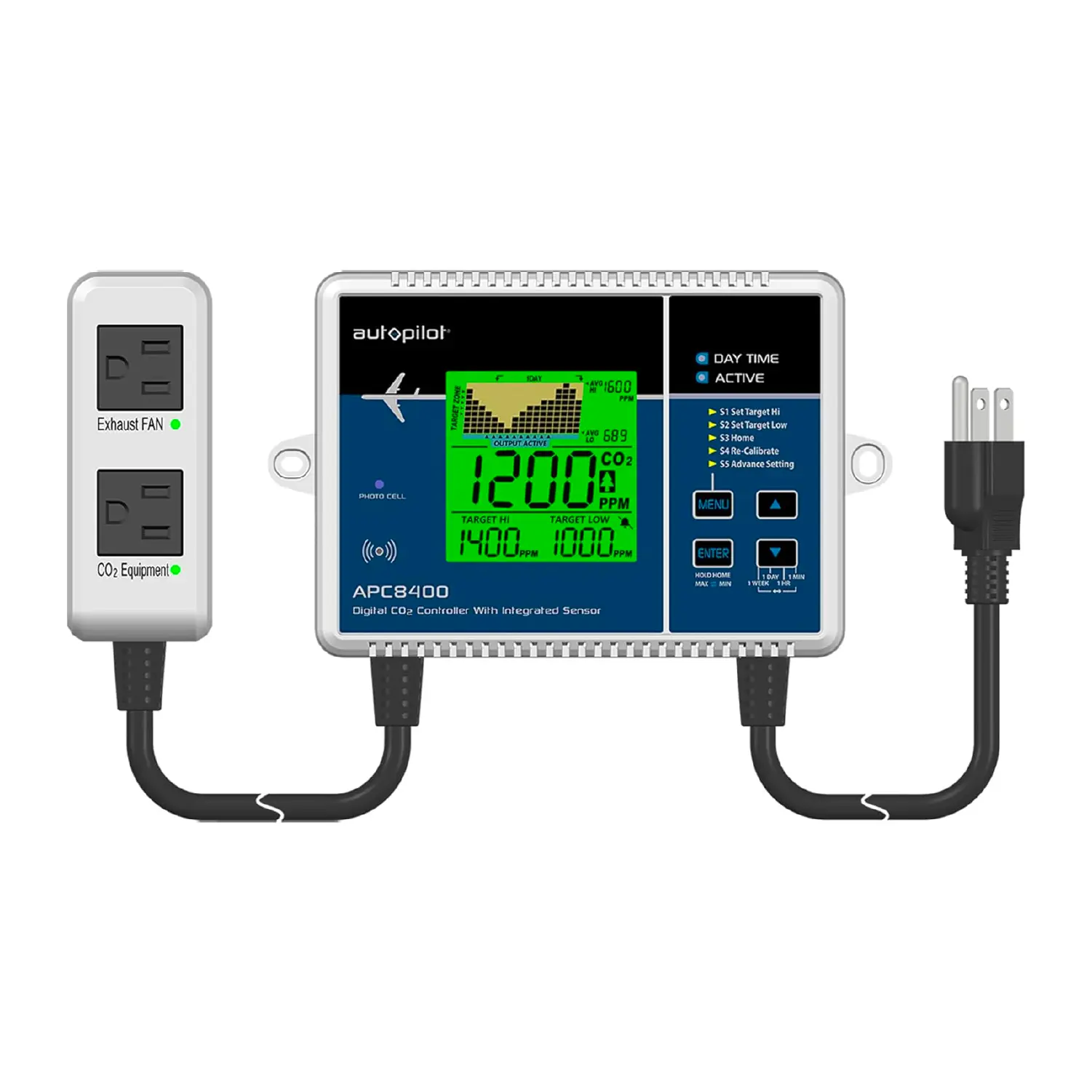 Autopilot Digital CO2 Level Controller w/Integrated Sensor & Power Cord ...