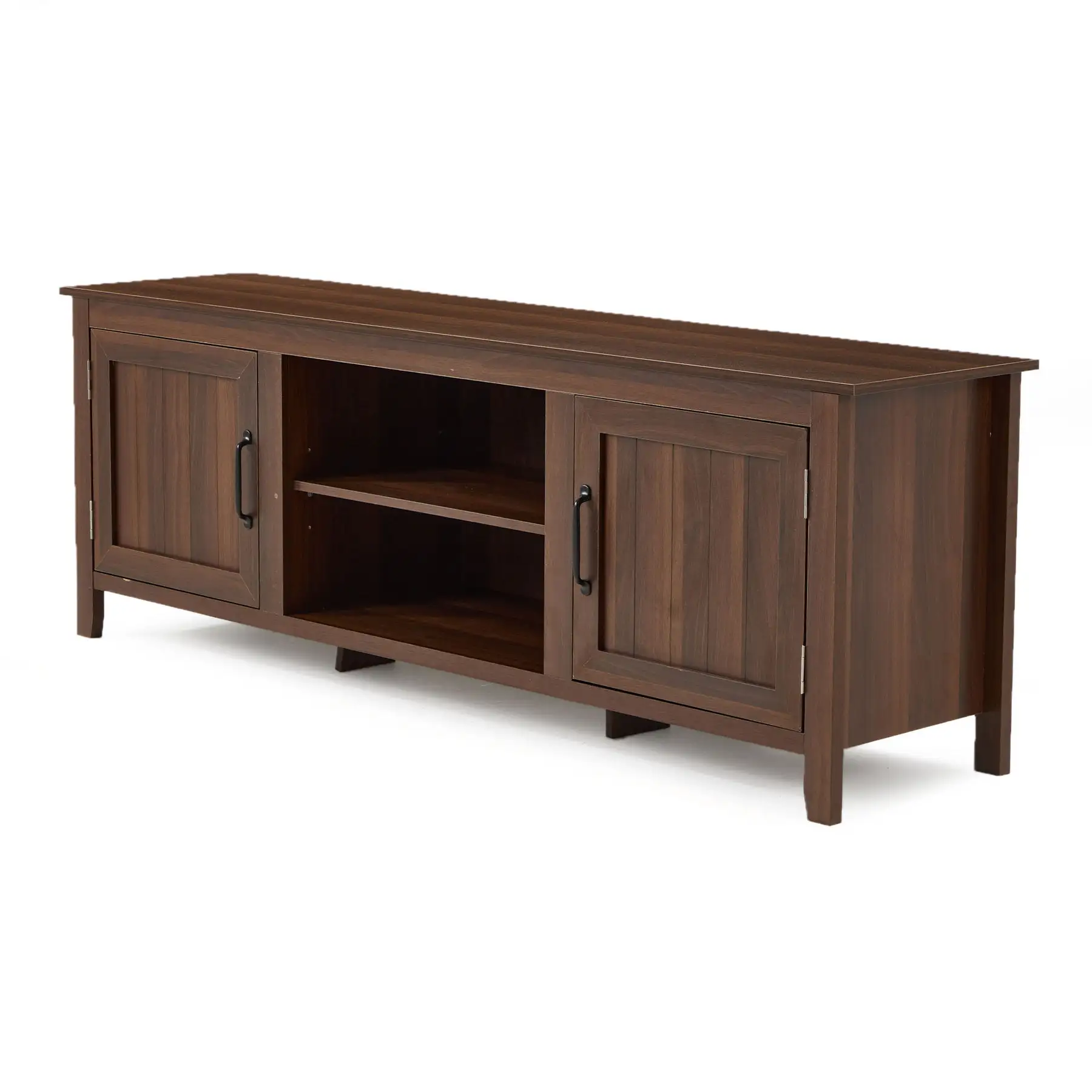 JOMEED TV Console Stand Table Cabinet Media Entertainment Center,Brown ...