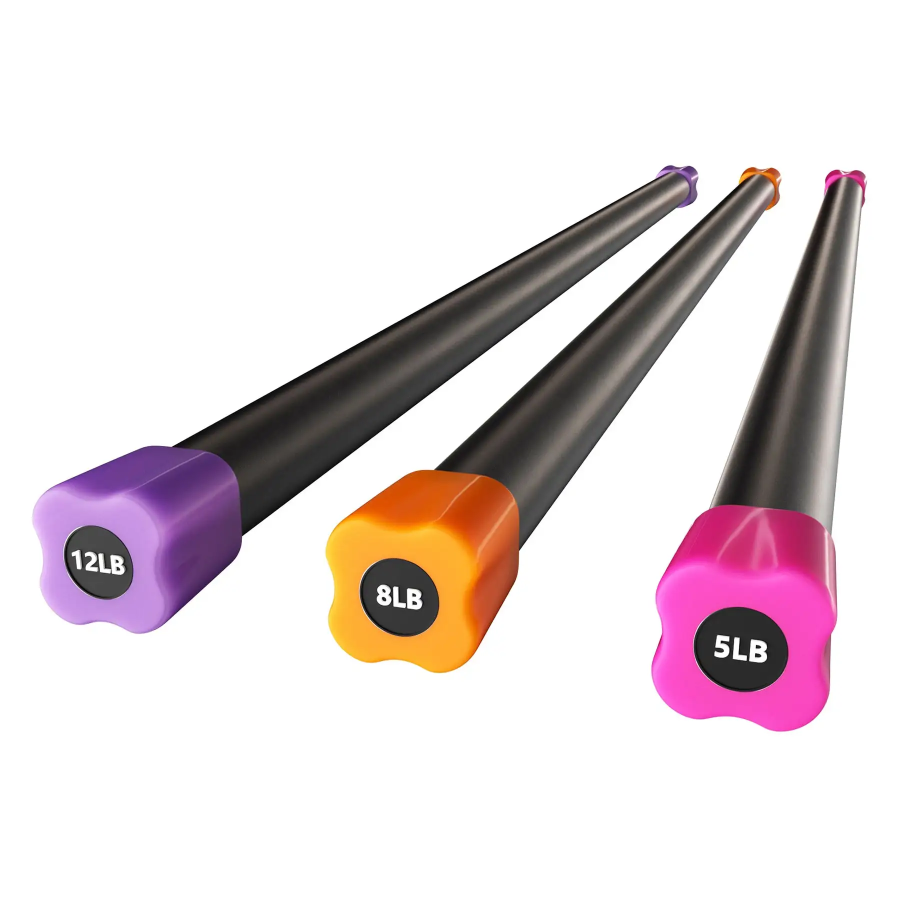 Signature Fitness Total Body Workout & Exercise Weighted Bar Padded ...