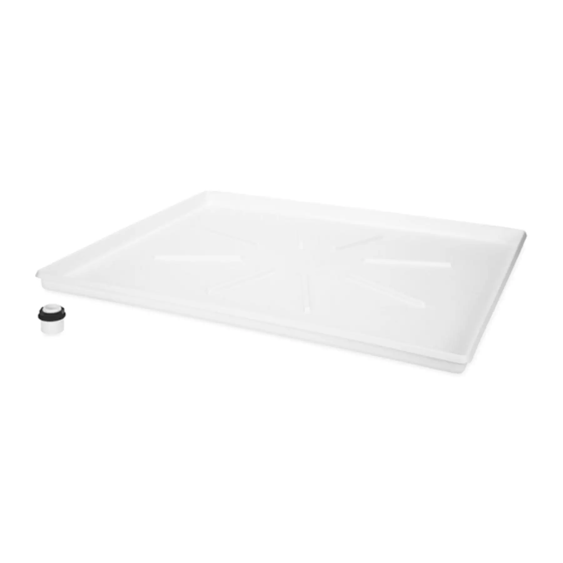 Camco Washing Machine Low Profile Drain Pan w/PVC Fitting & Locknut ...