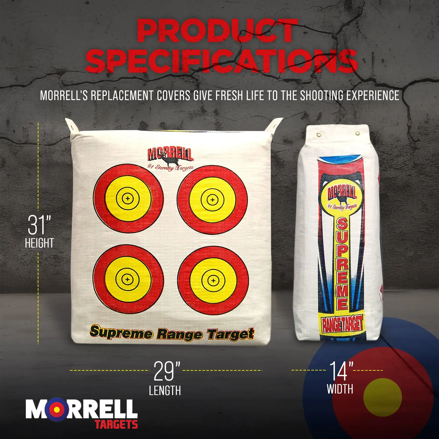 Morrell Supreme Range NASP Adult Field Point Archery Bag Target, 3 Pack ...