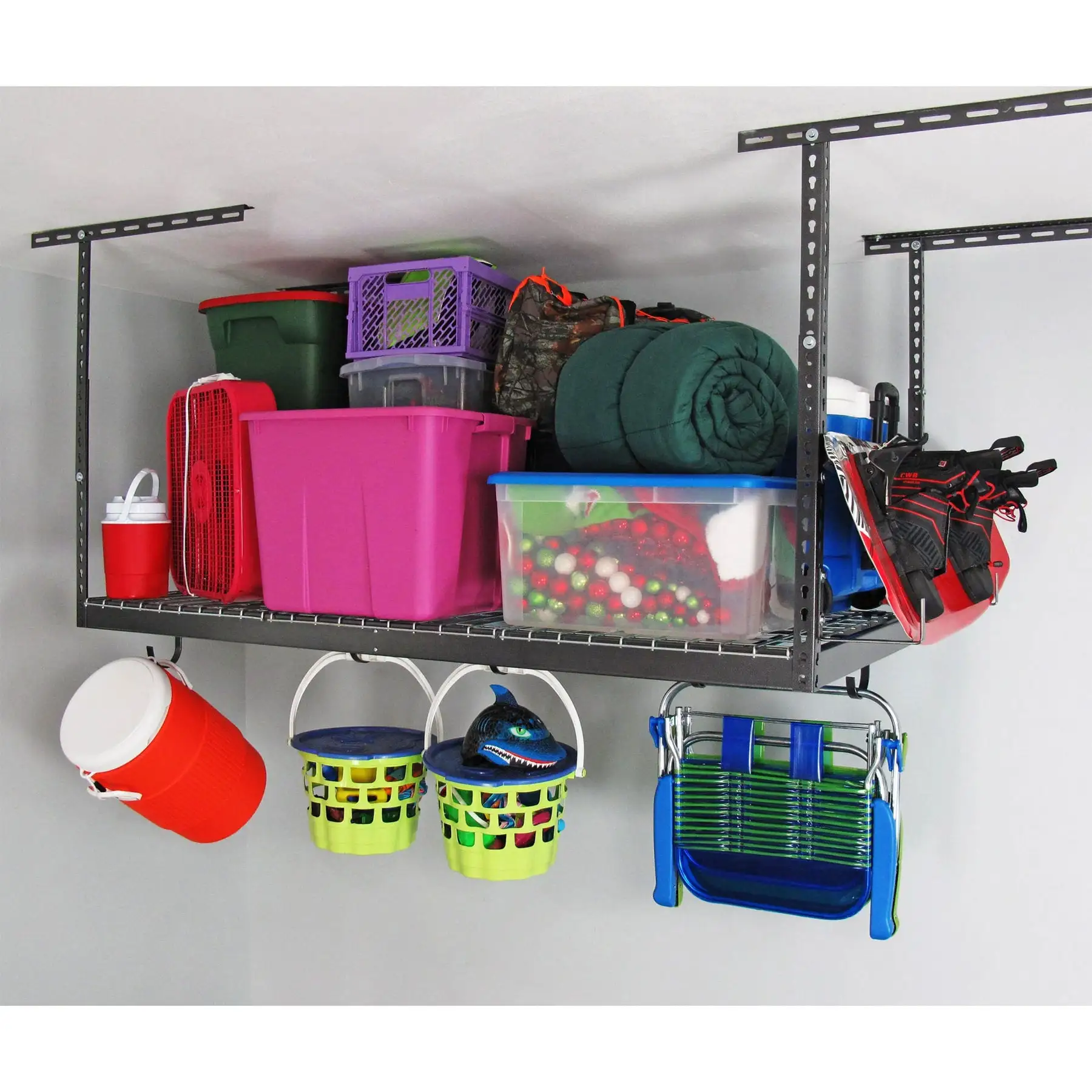 SafeRacks Big Box 4'x6' Steel Overhead Storage Rack w/Adjustable ...