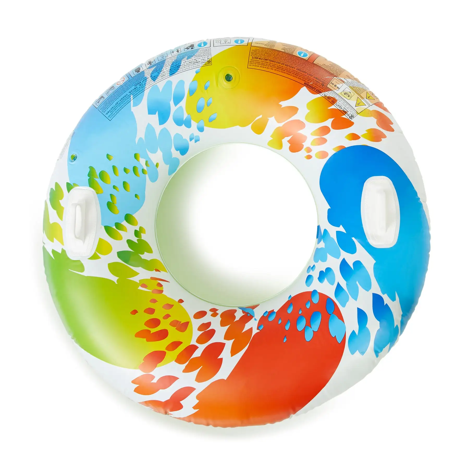 INTEX Inflatable Color Whirl Floating Tube Raft with Handles -Open box ...