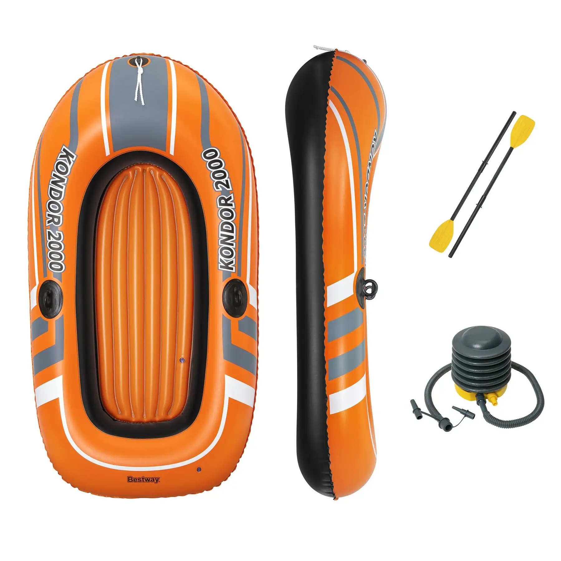 Bestway 77x45 Inch HydroForce Inflatable Raft Set with Oars and Pump ...