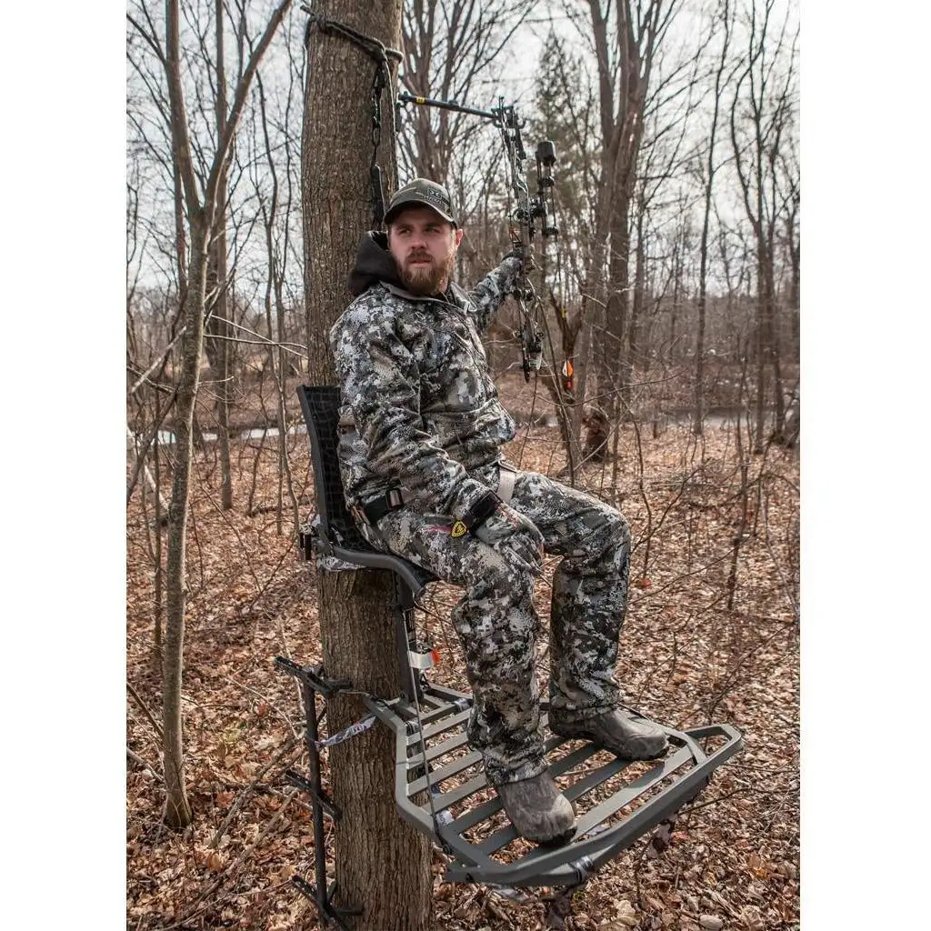 Hawk Helium Kickback LVL Hang-On Tree Stand with Leg Extension Footrest ...