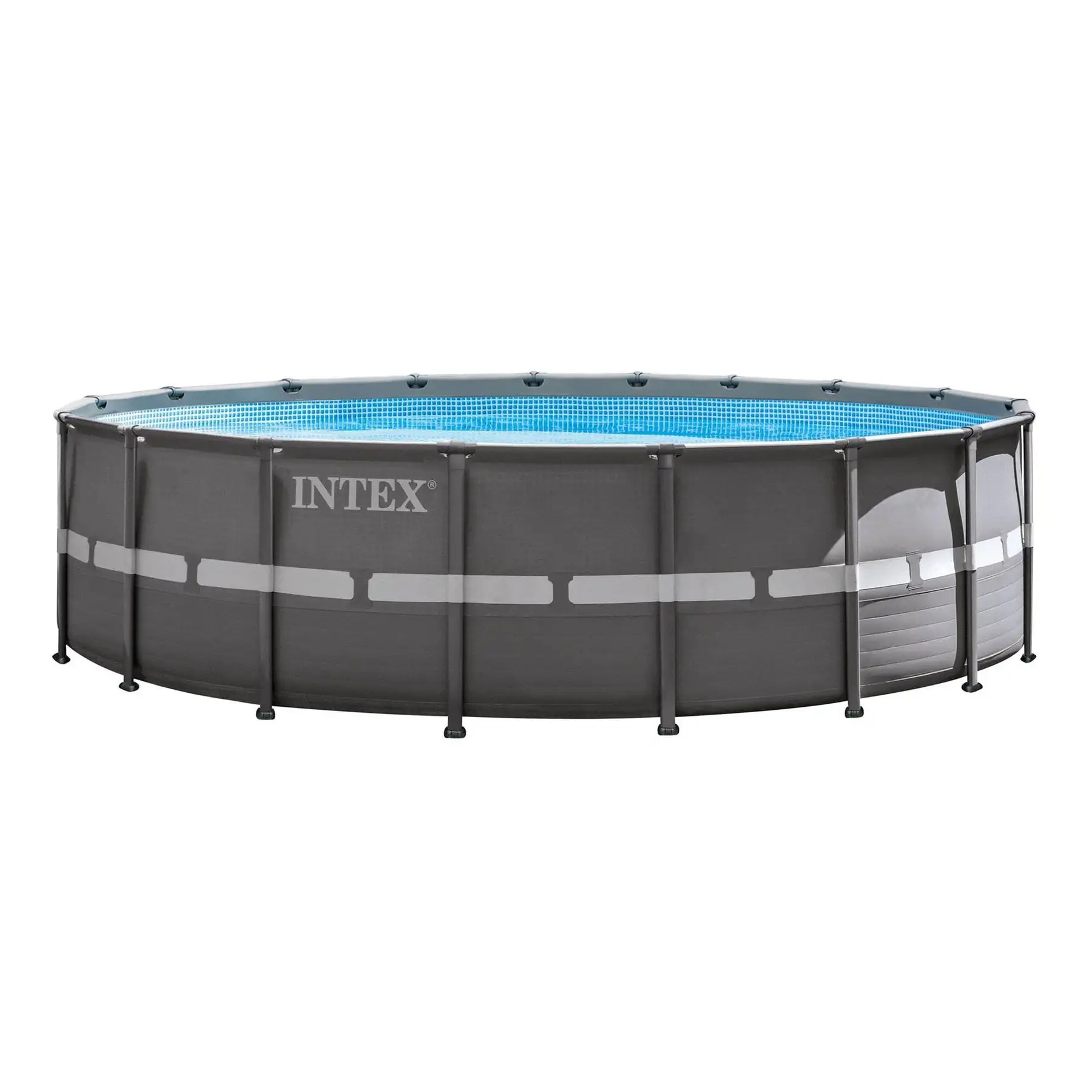 Intex 18' x 52" Ultra Frame Pool Filter Pump, Ladder & Volleyball Set ...
