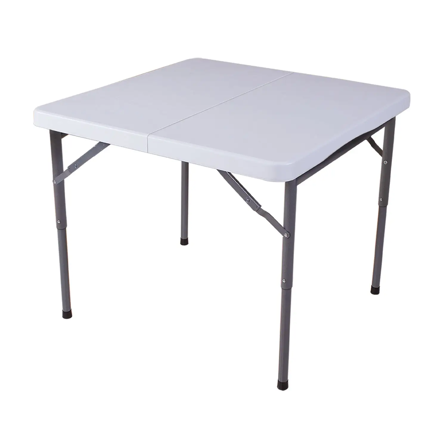 Plastic Development Steel Frame Foldable 34-inch Card Table, White ...