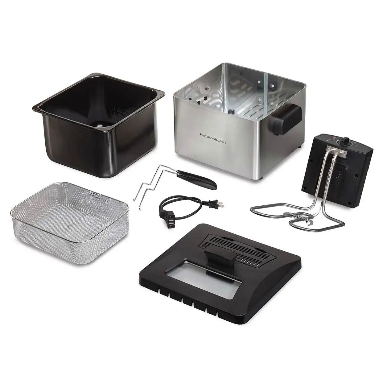 Hamilton Beach 35042 Professional Home 21 Cup Electric Deep Fat Fryer ...