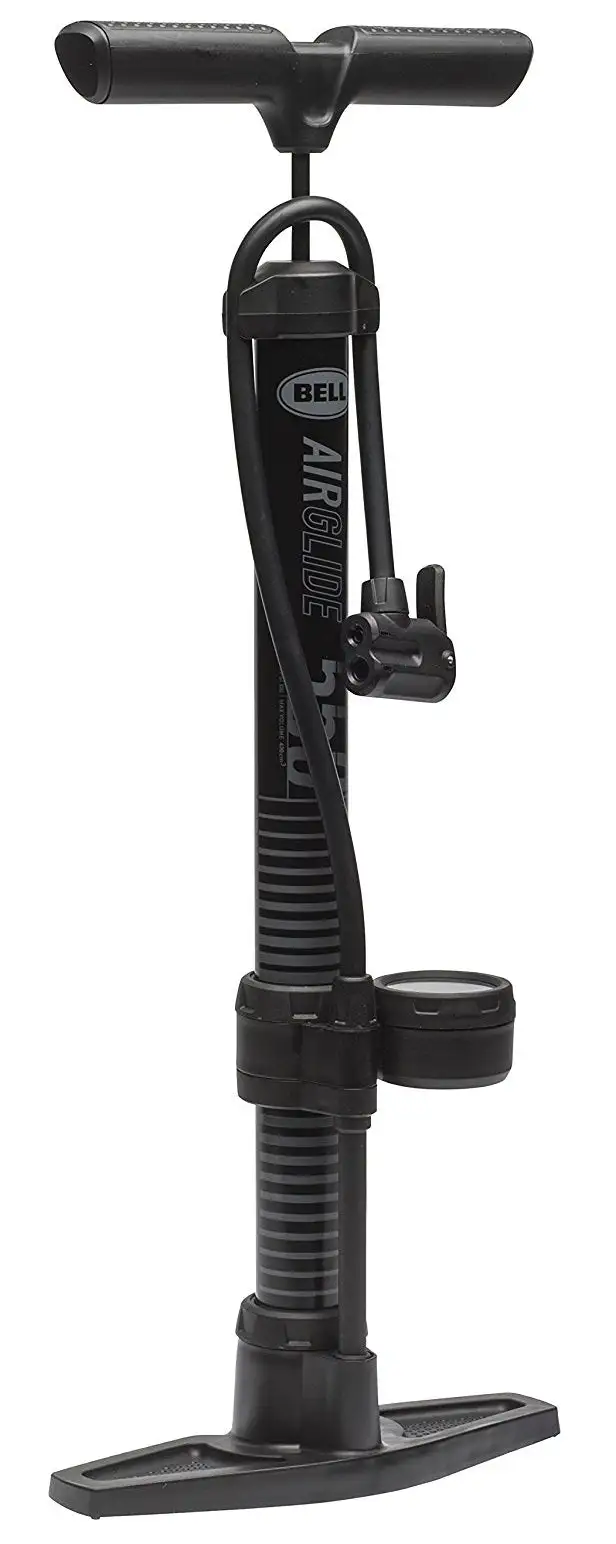 Bell Sports 7076443 Air Glide High Pressure Floor Pump with Gauge ...