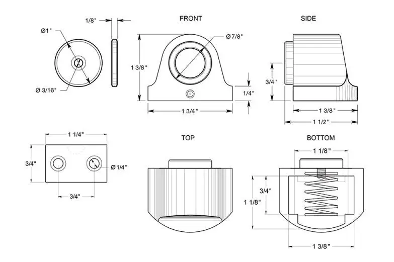 Deltana DSM125U32 Magnetic Dome Stop | ProToolHome.com