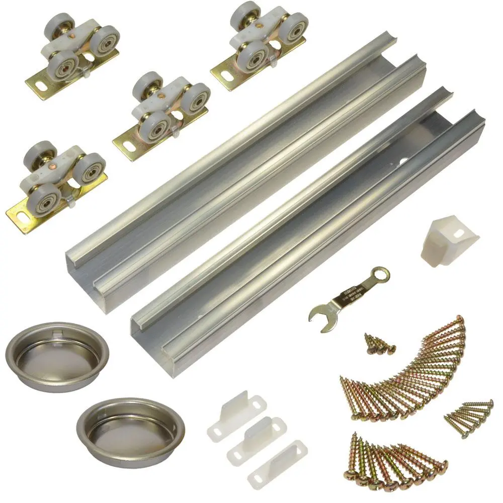 Johnson Hardware 100602DR Track and Hardware Set for 2-Door Bypass ...