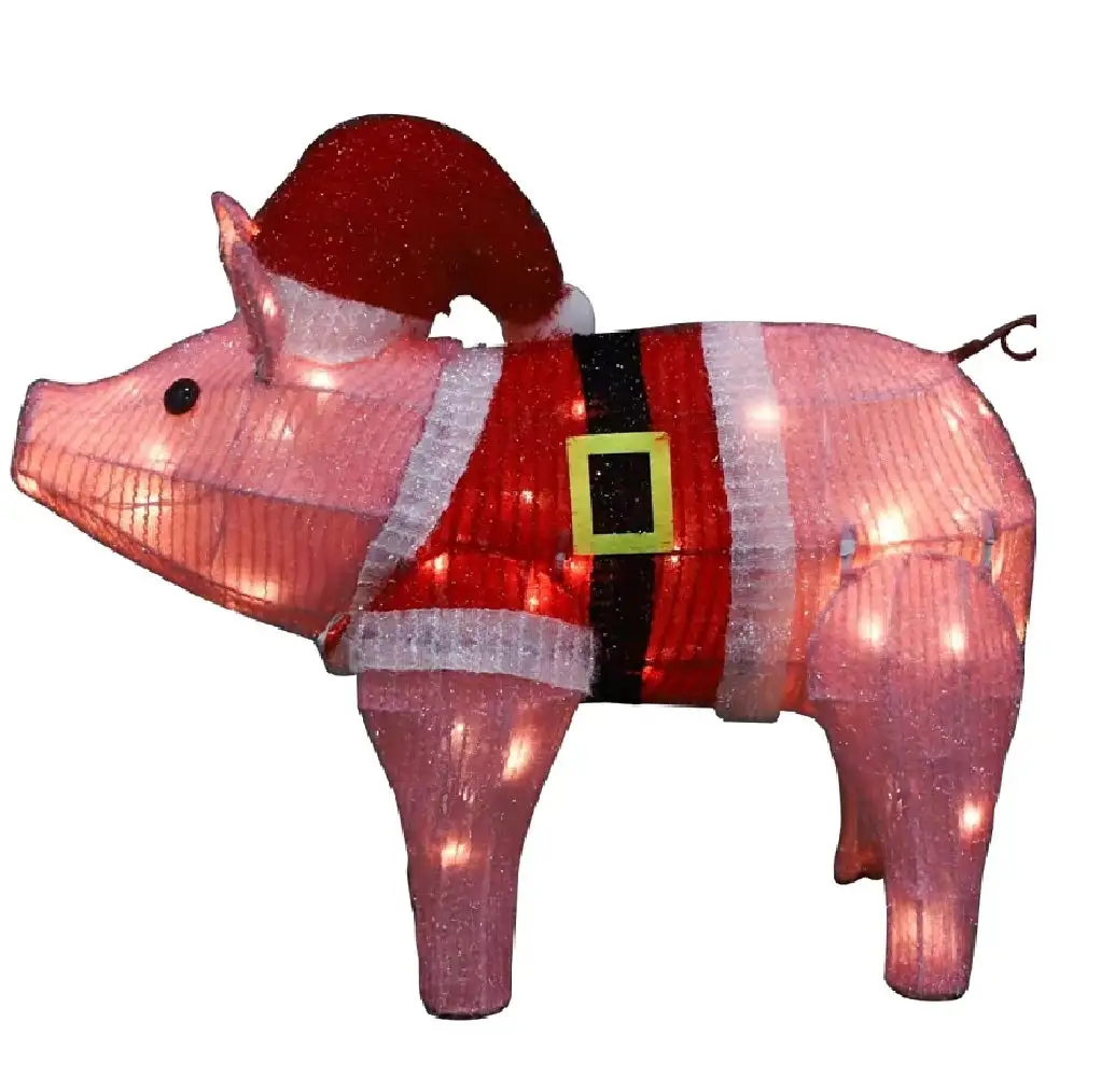 Santas Forest 58711 Prelit 3D Mesh Pig | ProToolHome.com