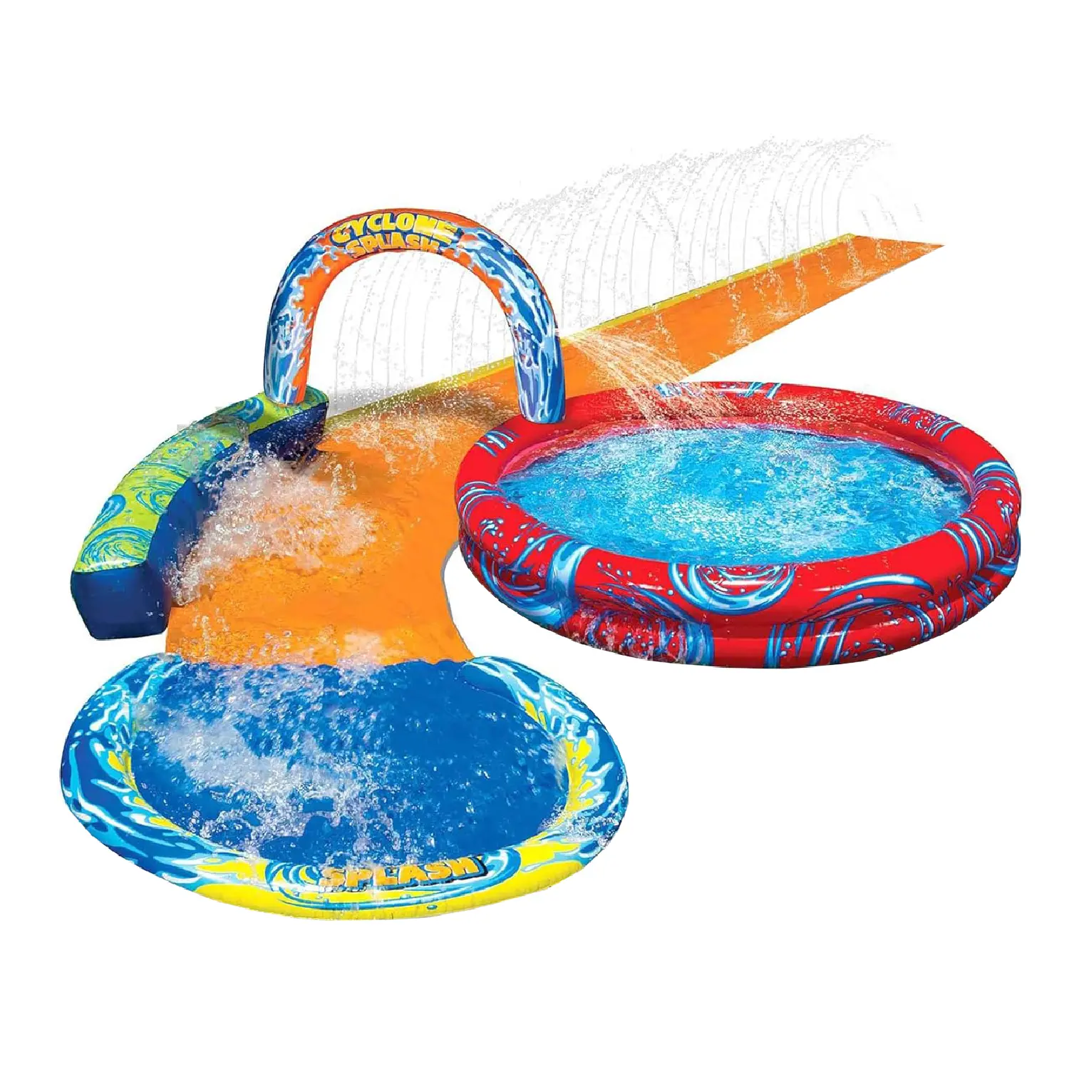 Banzai Cyclone Splash Park Inflatable with Sprinkling Slide and Water ...