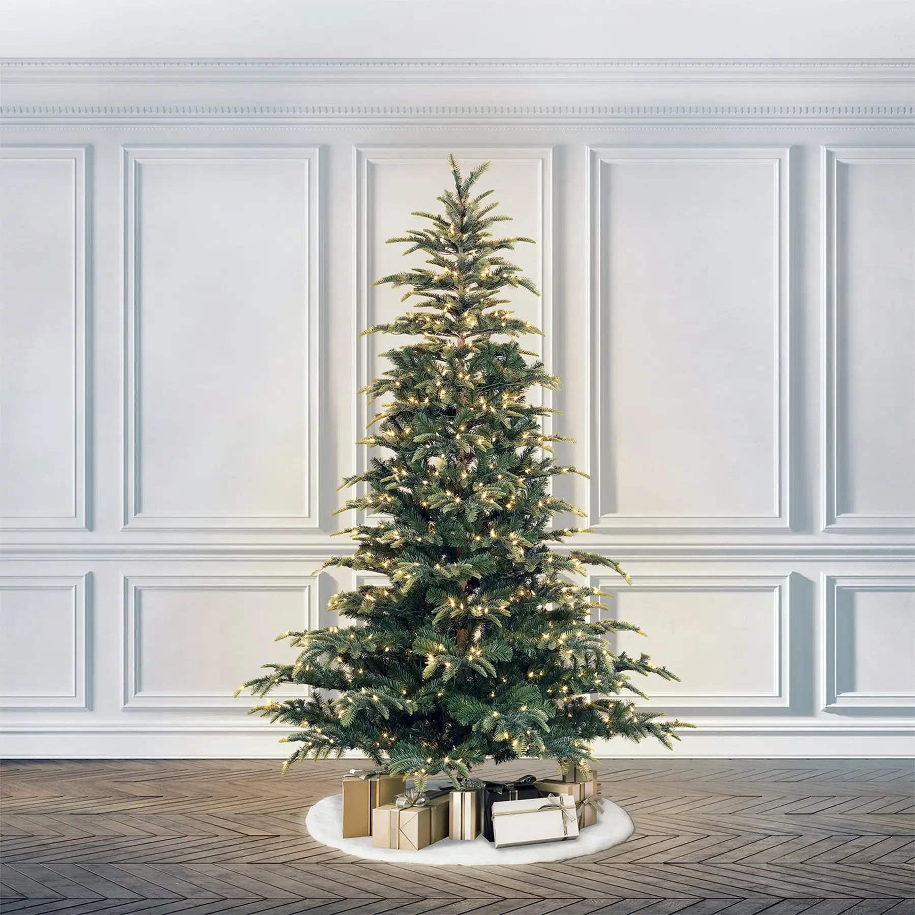 Puleo International 7.5 Ft Montclair Fir Artificial Prelit Christmas ...