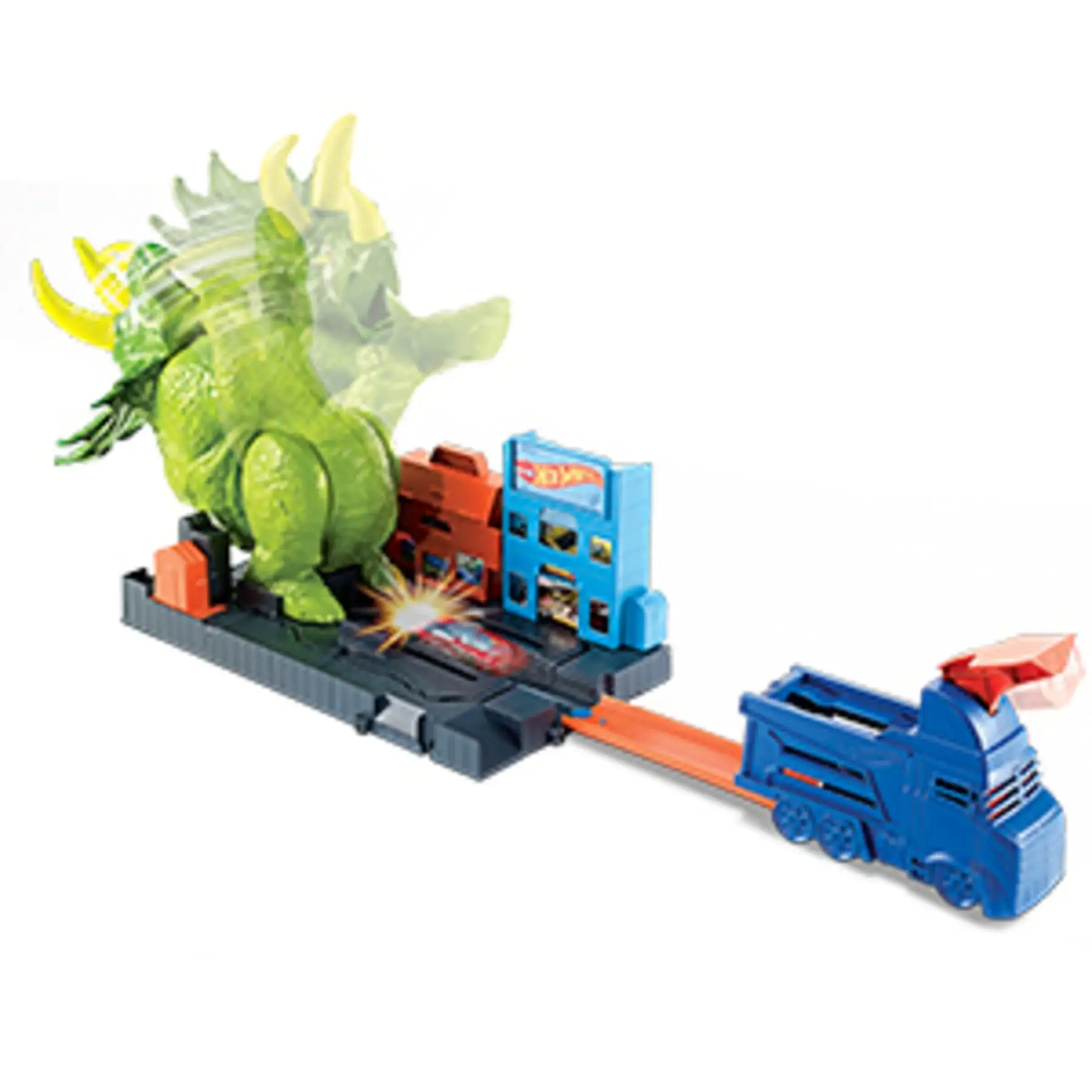 Hot Wheels Ginormous Smashin' Triceratops Adventure Toy Play Set for ...