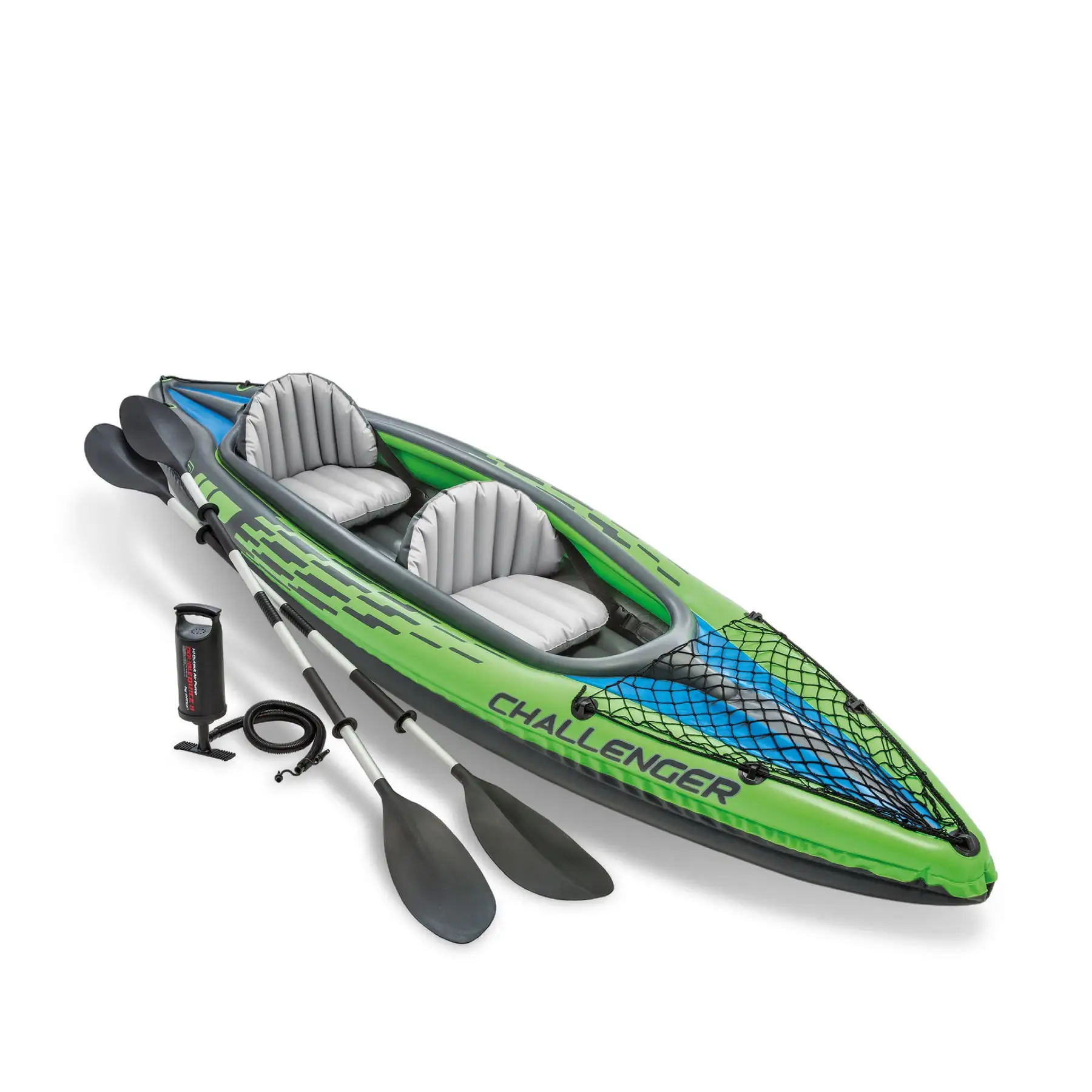 Intex Challenger K2 2-Person Inflatable Kayak Kit w/ Oars & Pump ...