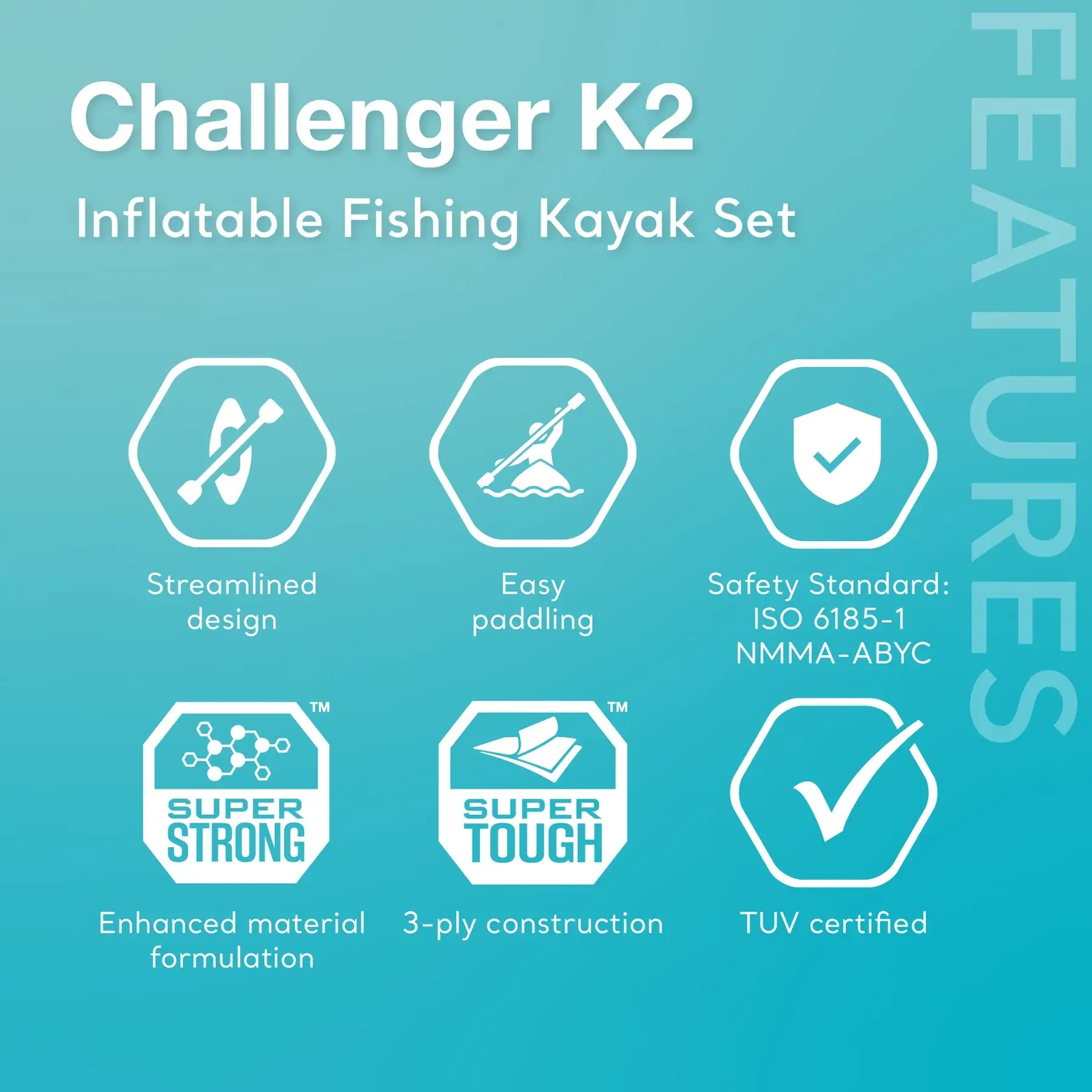 Intex Challenger K2 2-Person Inflatable Kayak Kit w/ Oars & Pump ...