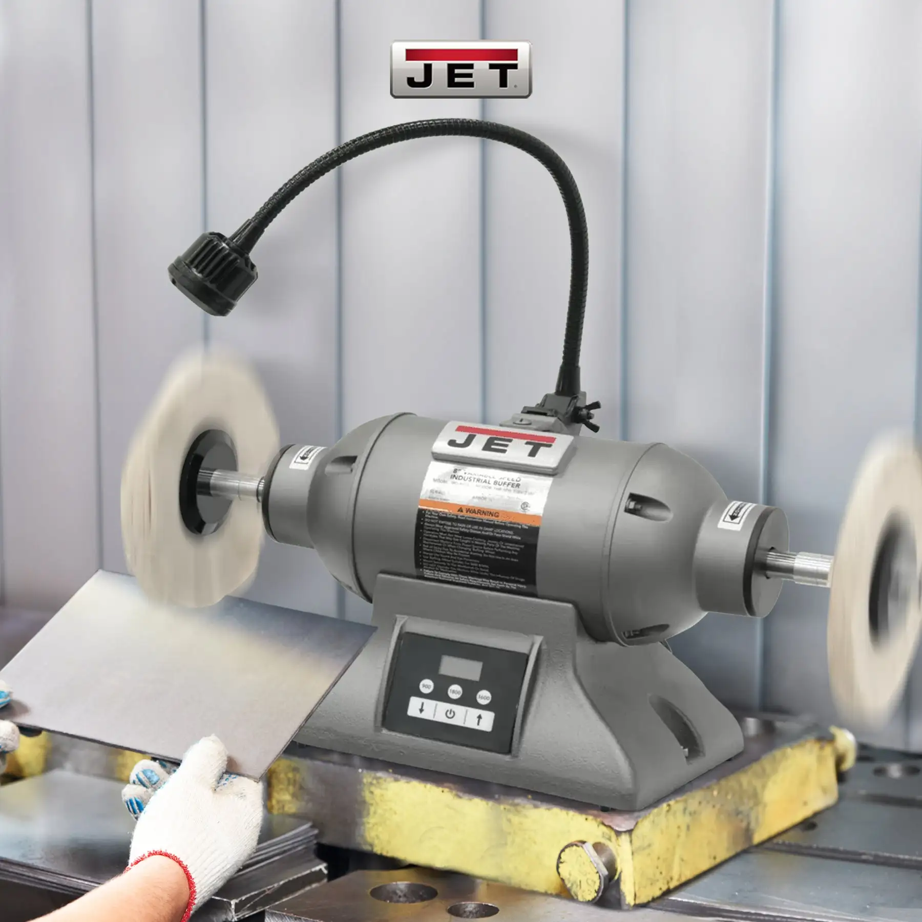 Jet 8" Variable High Speed Electric Industrial Metal Polisher Buffer ...