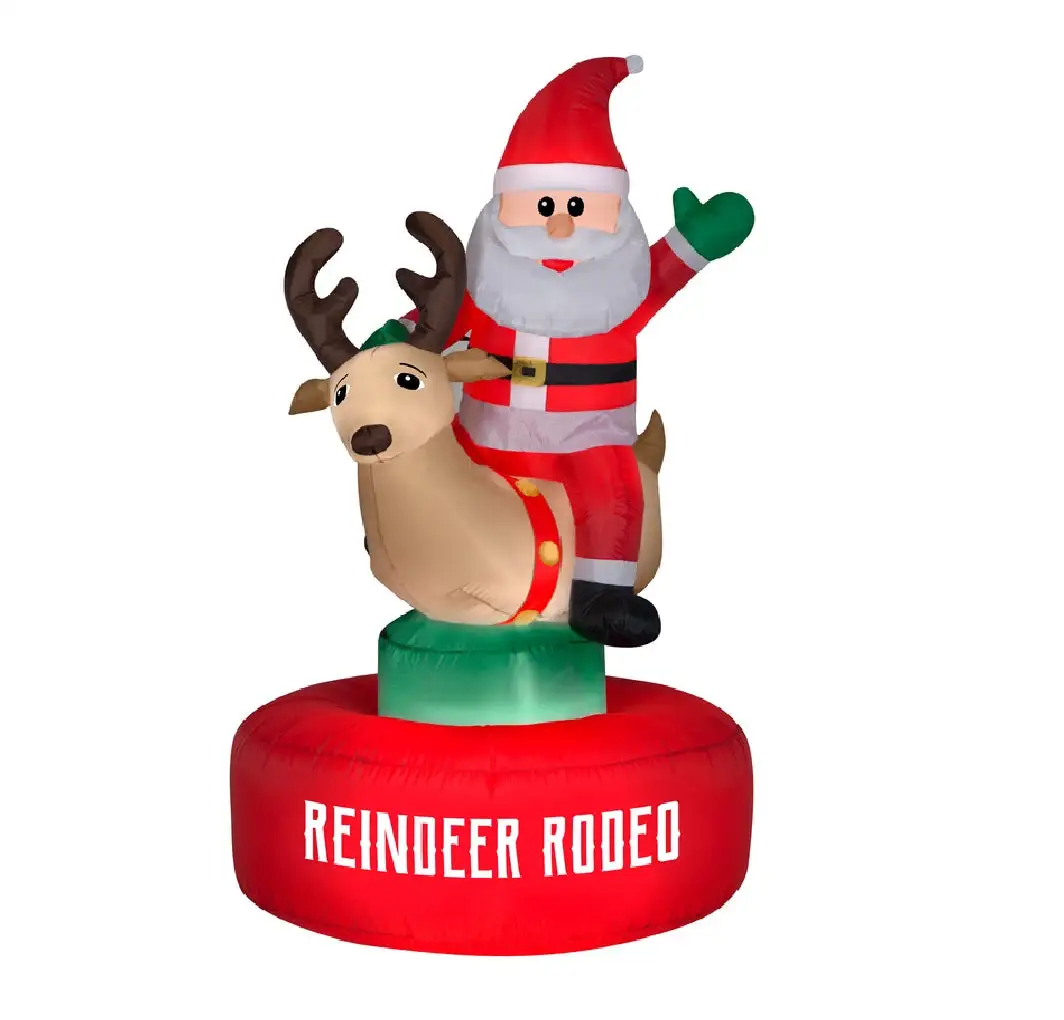 Gemmy 117548 Animated Reindeer Rodeo Christmas Inflatable | ProToolHome.com