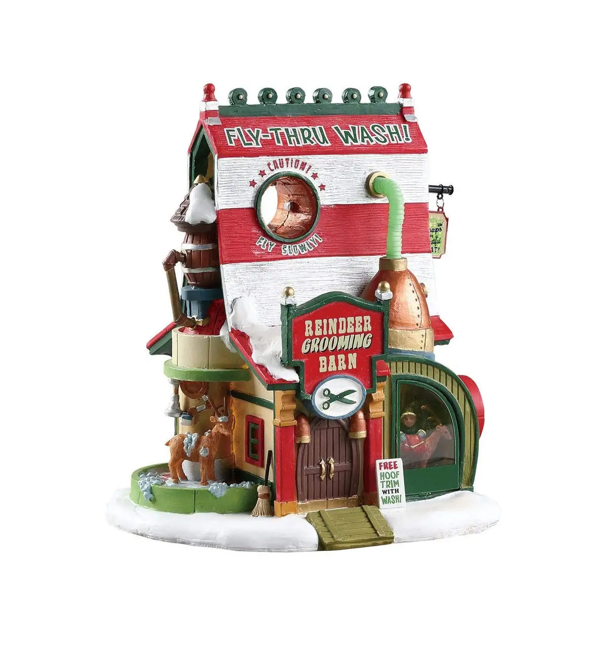 Lemax 75293 Reindeer Grooming Barn Christmas Village Building ...