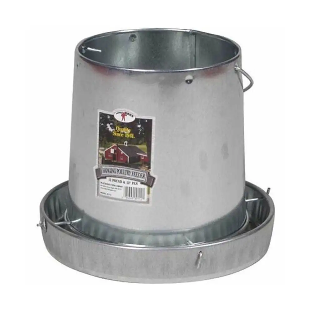 Miller 12 Pound Galvanized Hanging Poultry Feeder for Chickens and ...