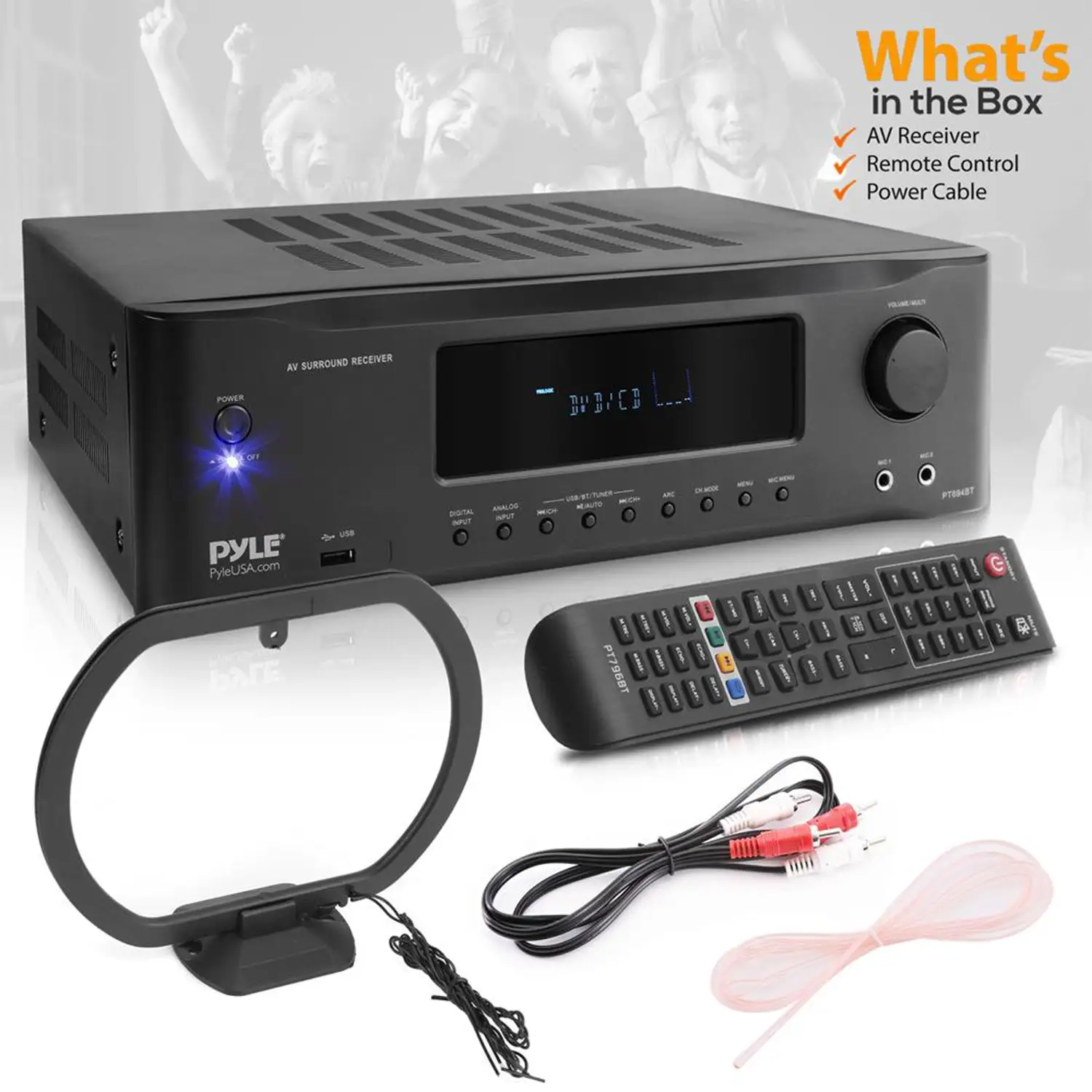 Pyle Wireless Streaming Home Theater Receiver w/ 4K Ultra Support(Open ...