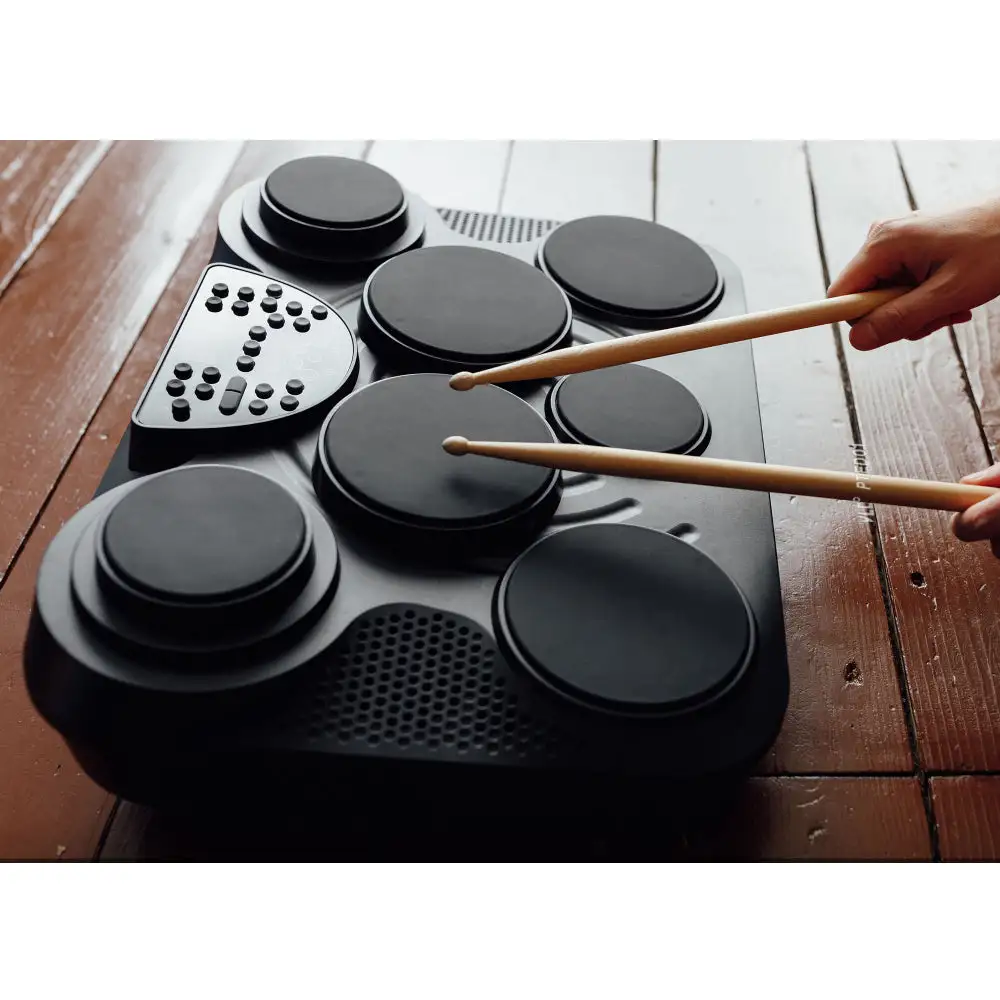 Pyle Pro Electronic Drum Set Portable Tabletop 7 Pad Digital Musical ...