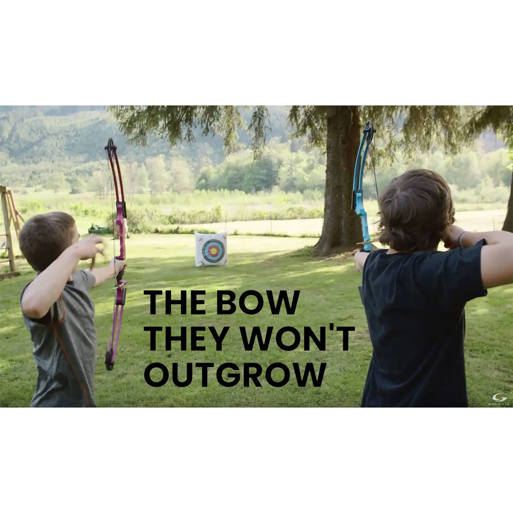 Genesis Original Archery Compound Bow/Arrow Set, Right Handed, Blue ...