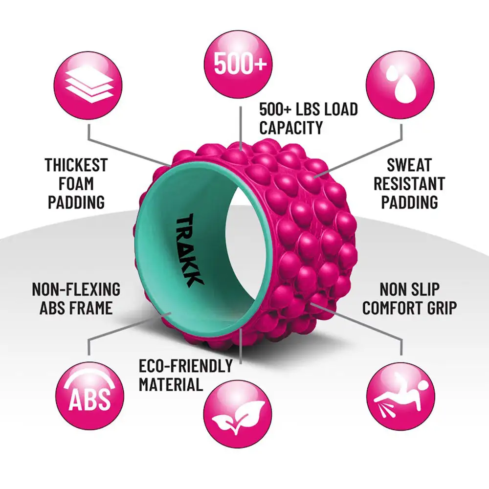 TRAKK ACCU-WHEEL Foam Roller Recovery Wheel for Full Body Pain Relief ...